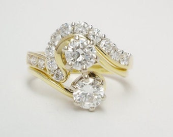 Two Stone Ring - Etsy