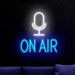 On Air Led Sign, Microphone Neon Sign, on Air Neon Sign, Music Studio ...