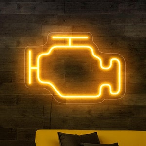 Check Engine Neon Sign, Check Engine Led Sign, Engine Neon Sign, Garage ...