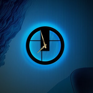Nordic Wall Clock Neon Wall Clock Led Wall Clock Minimalist - Etsy