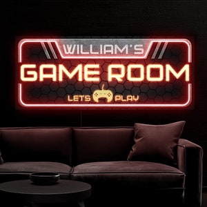 Custom Game Room Sign, Game Room Led Sign, Personalized Game Room Sign ...