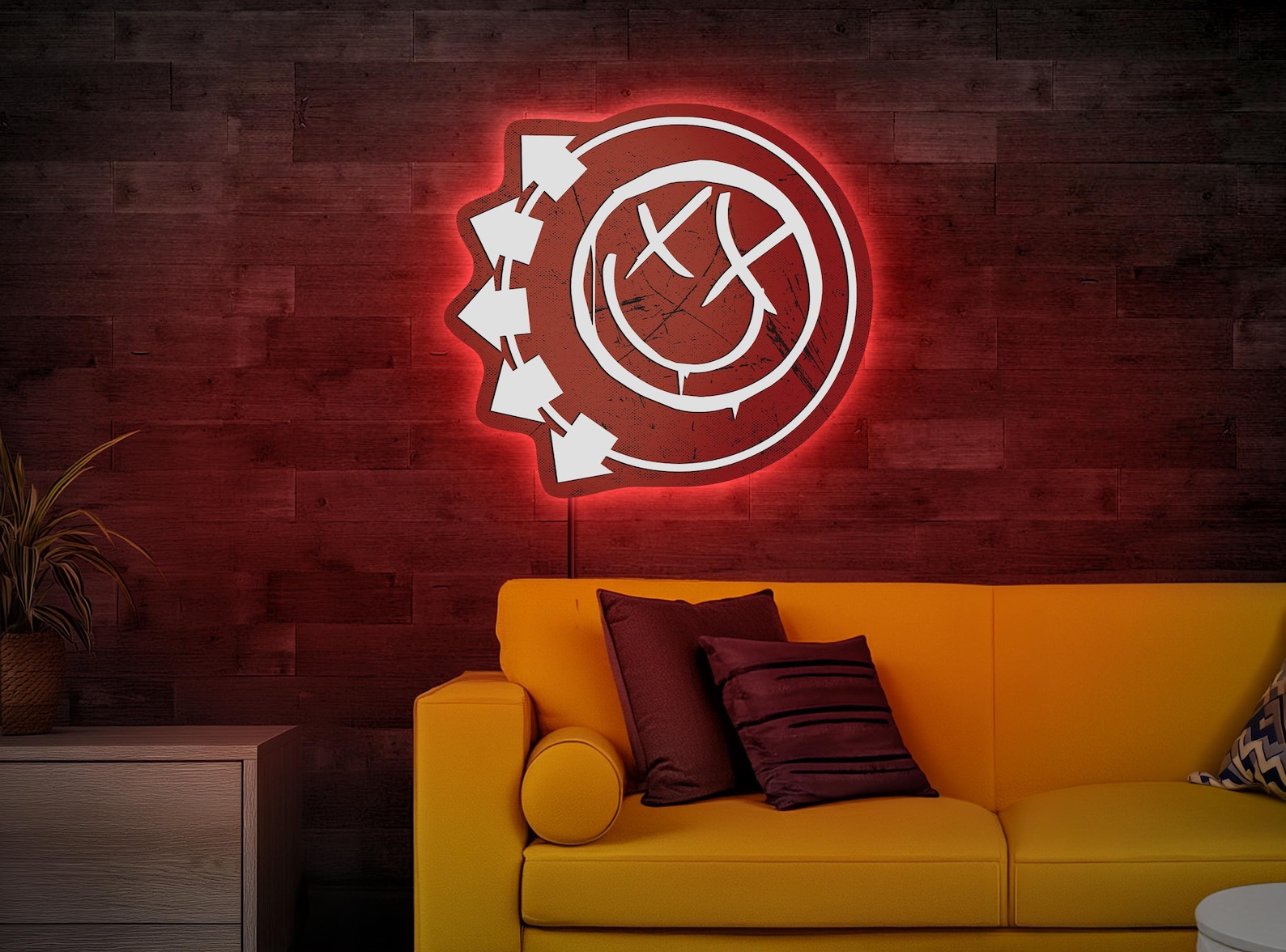 Blink 182 Led Sign, Blink 182 Logo, Blink 182 Neon Sign, Rock Band Sign ...