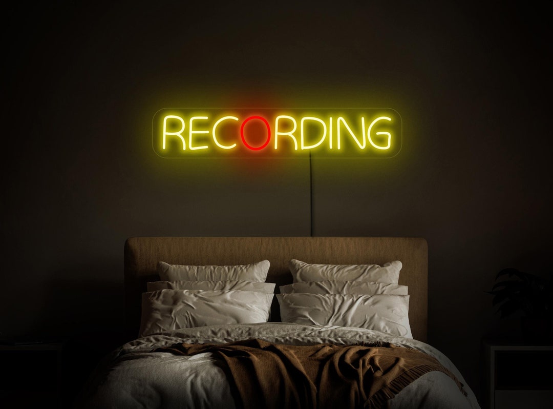 Recording Neon Sign, Recording Led Sign, Recording Studio Sign, Music ...