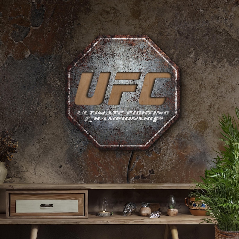 UFC Neon Sign, UFC Led Sign, Ufc Logo, Fighting Neon Sign, Boxing Neon ...
