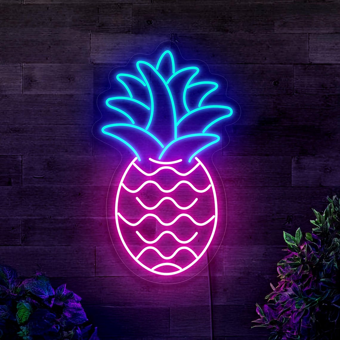 Pineapple Neon Sign, Pineapple Led Sign, Fruit Neon Sign, Neon Sign ...