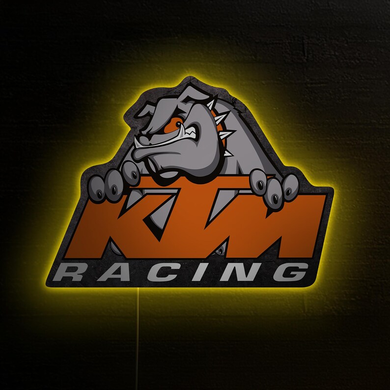 KTM Neon Sign, KTM Racing Sign, KTM Logo, Motorcycle Neon Sign, Ktm Led ...