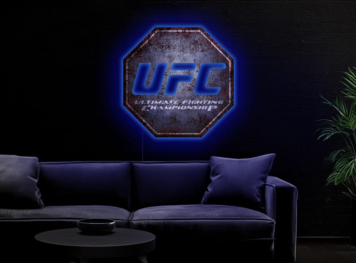 UFC Neon Sign, UFC Led Sign, Ufc Logo, Fighting Neon Sign, Boxing Neon ...