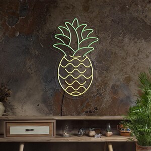 Pineapple Neon Sign, Pineapple Led Sign, Fruit Neon Sign, Neon Sign ...