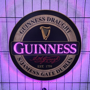 Guinness Beer Led, Guinness Neon Sign, Guinness Logo Decor, Guinness ...