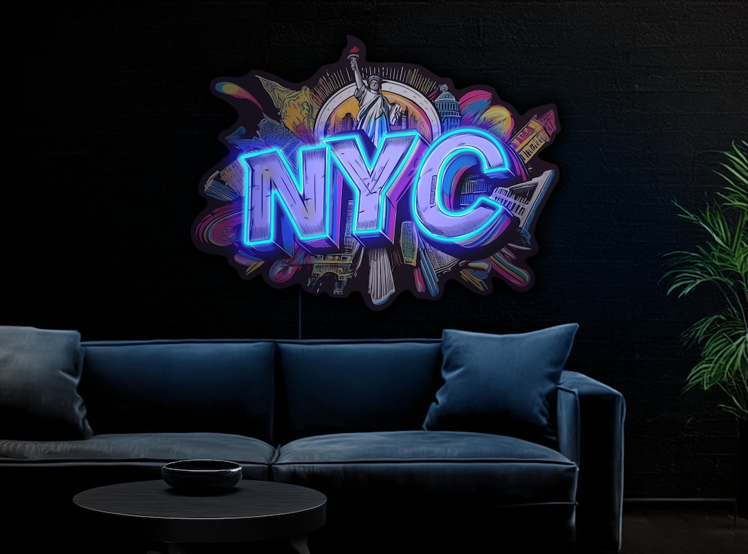 NYC Neon Sign, New York Neon Sign, New York City Print Neon, NYC ...