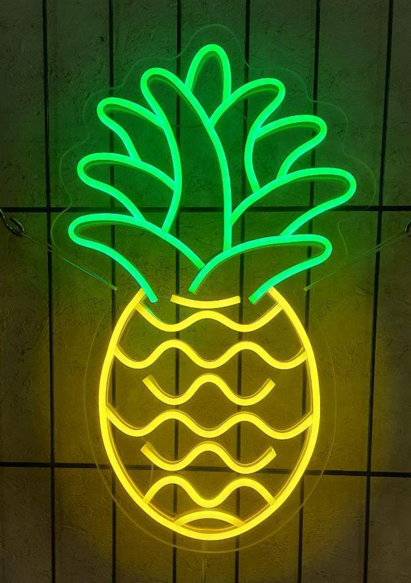 Pineapple Neon Sign, Pineapple Led Sign, Fruit Neon Sign, Neon Sign ...