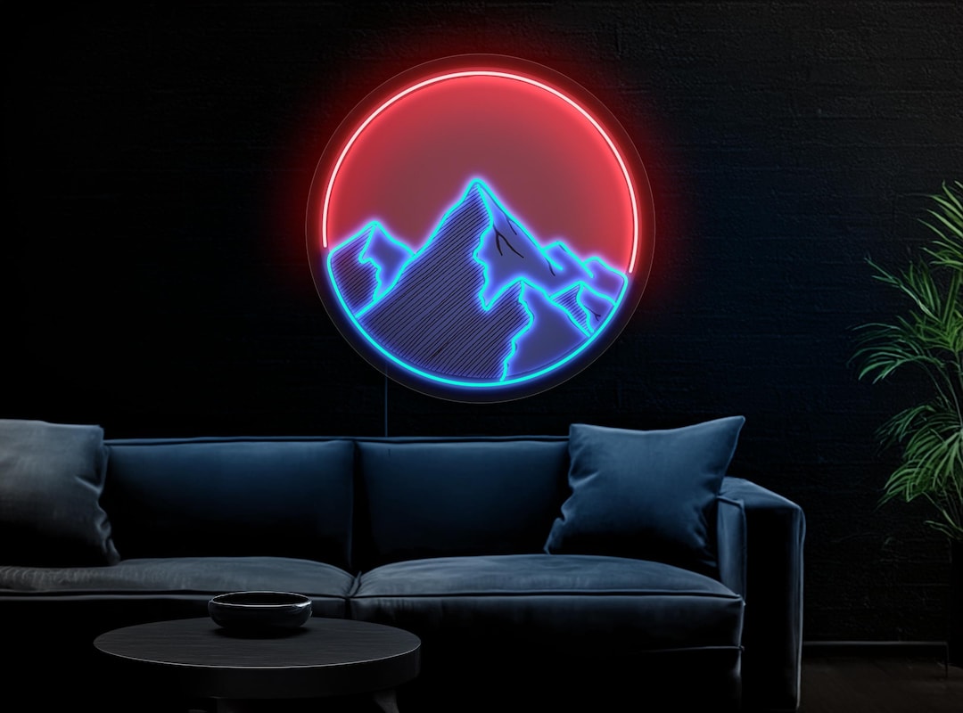 Mountain Neon Sign, Mountain Led Sign, Mountain Light Sign, Mountain ...