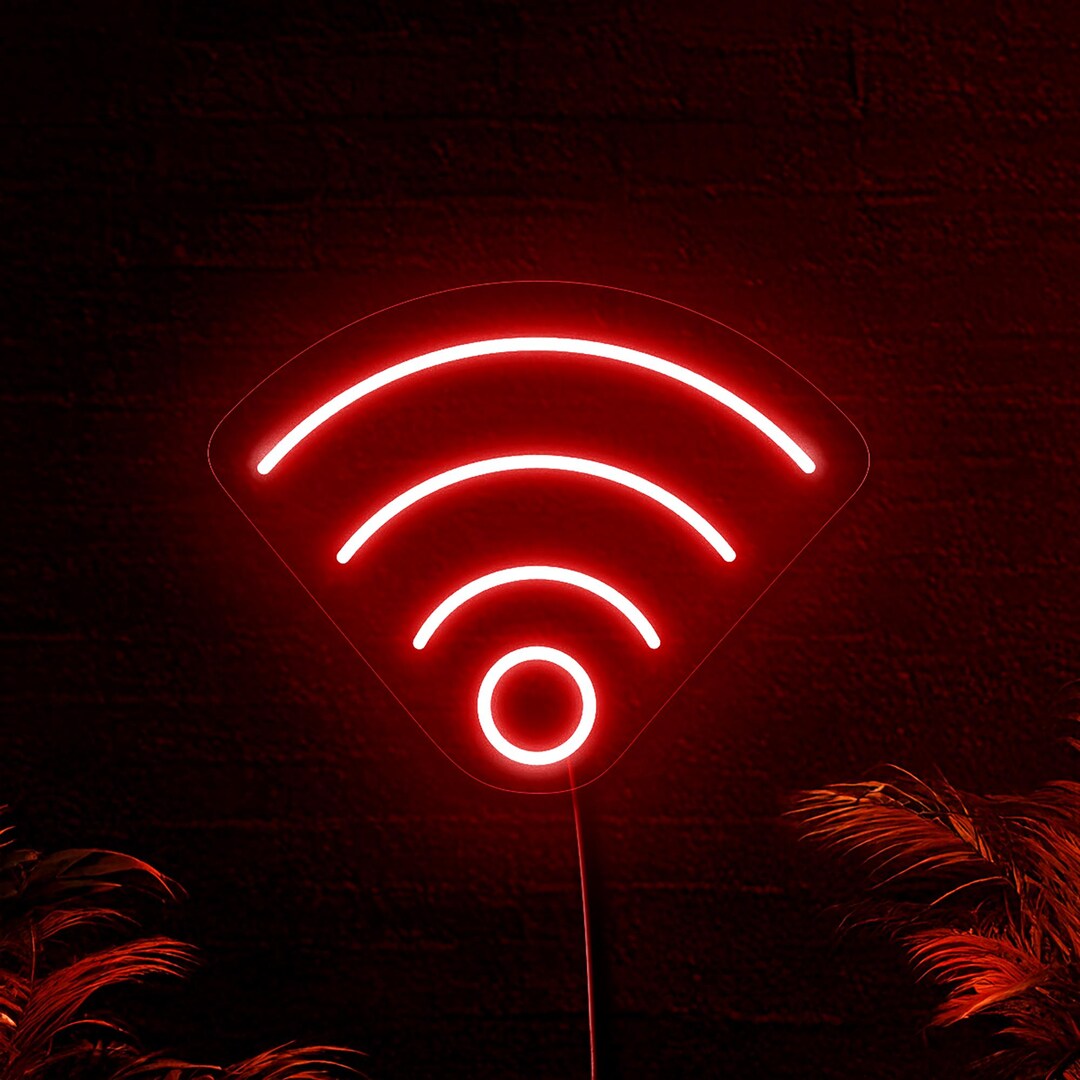 Wifi Neon Sign, Wifi Led Sign, Wifi Signal Sign, Wifi Hotspot Sign ...