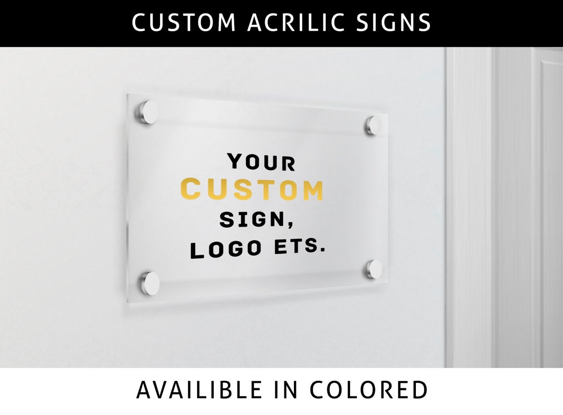 Acrylic Business Sign Acrylic Business Logo Sign Acrylic | Etsy
