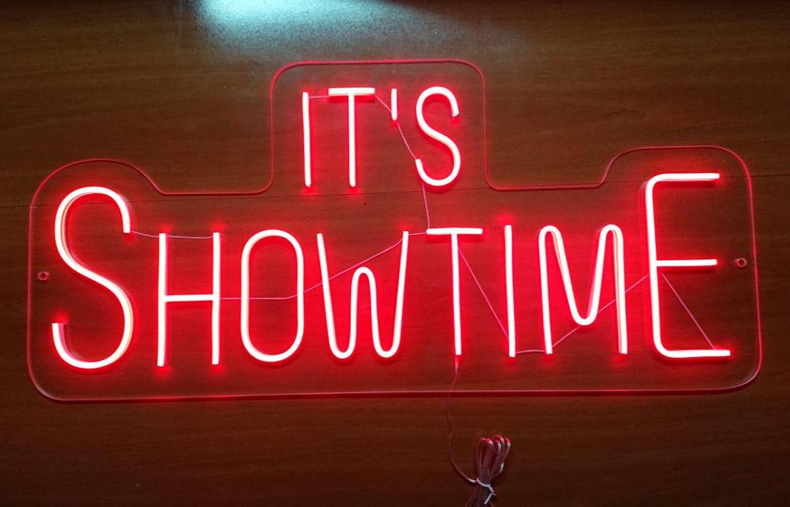 It's Showtime Neon Sign, Halloween Neon Sign, Spooky Neon Sign ...