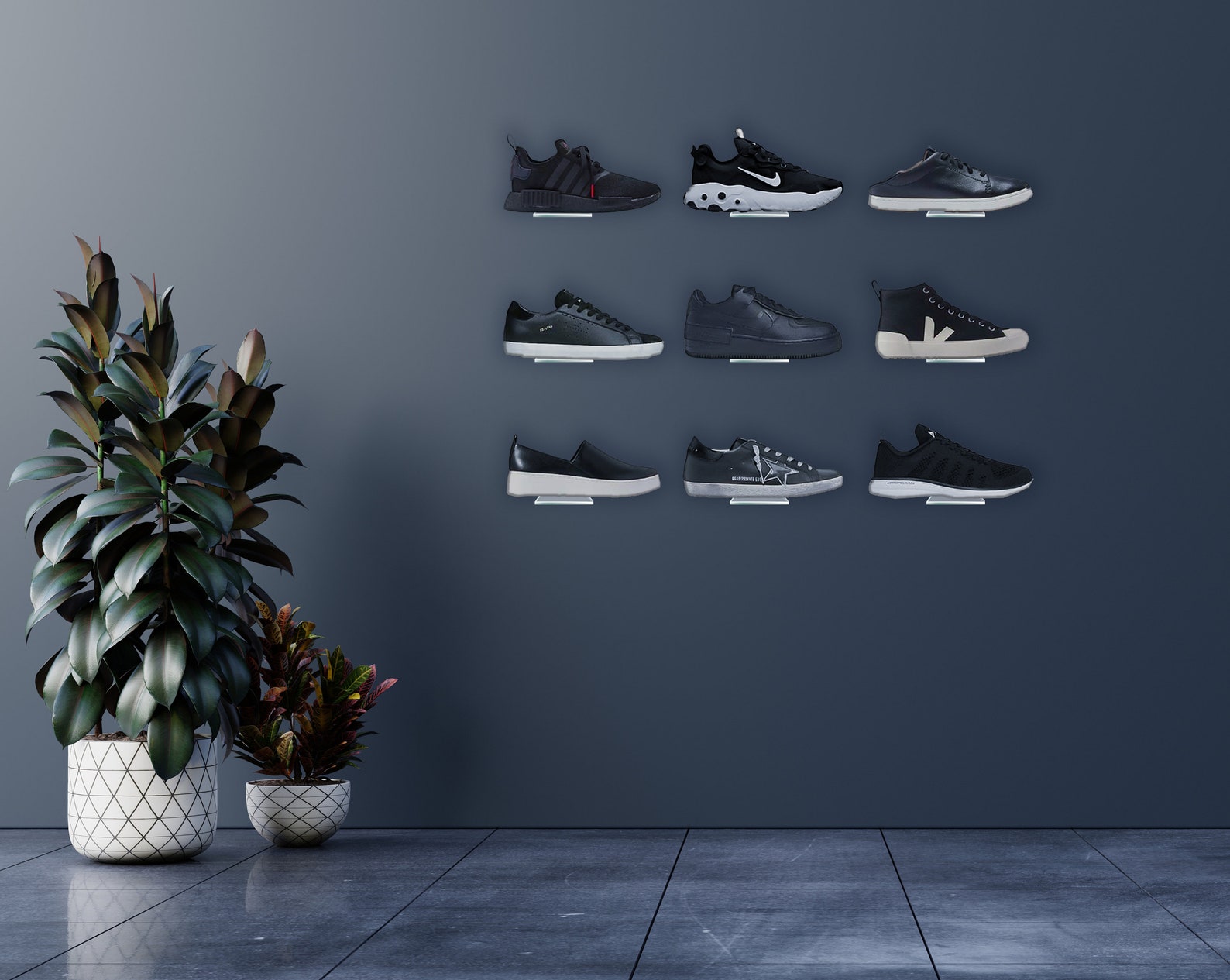 Floating Sneaker Displays, Floating Sneaker Shelves,shoe Wall Shelves ...