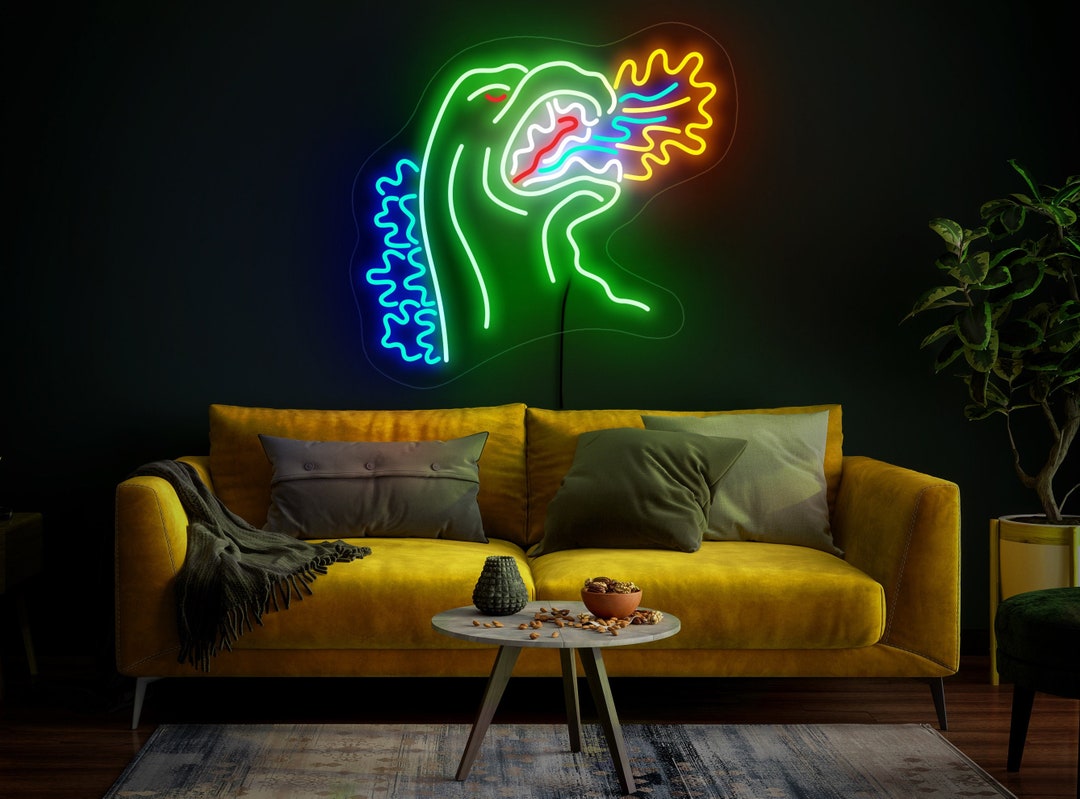 Godzilla Neon Sign, Godzilla Led Sign, Dinosaur Neon Sign, Dragon Neon ...