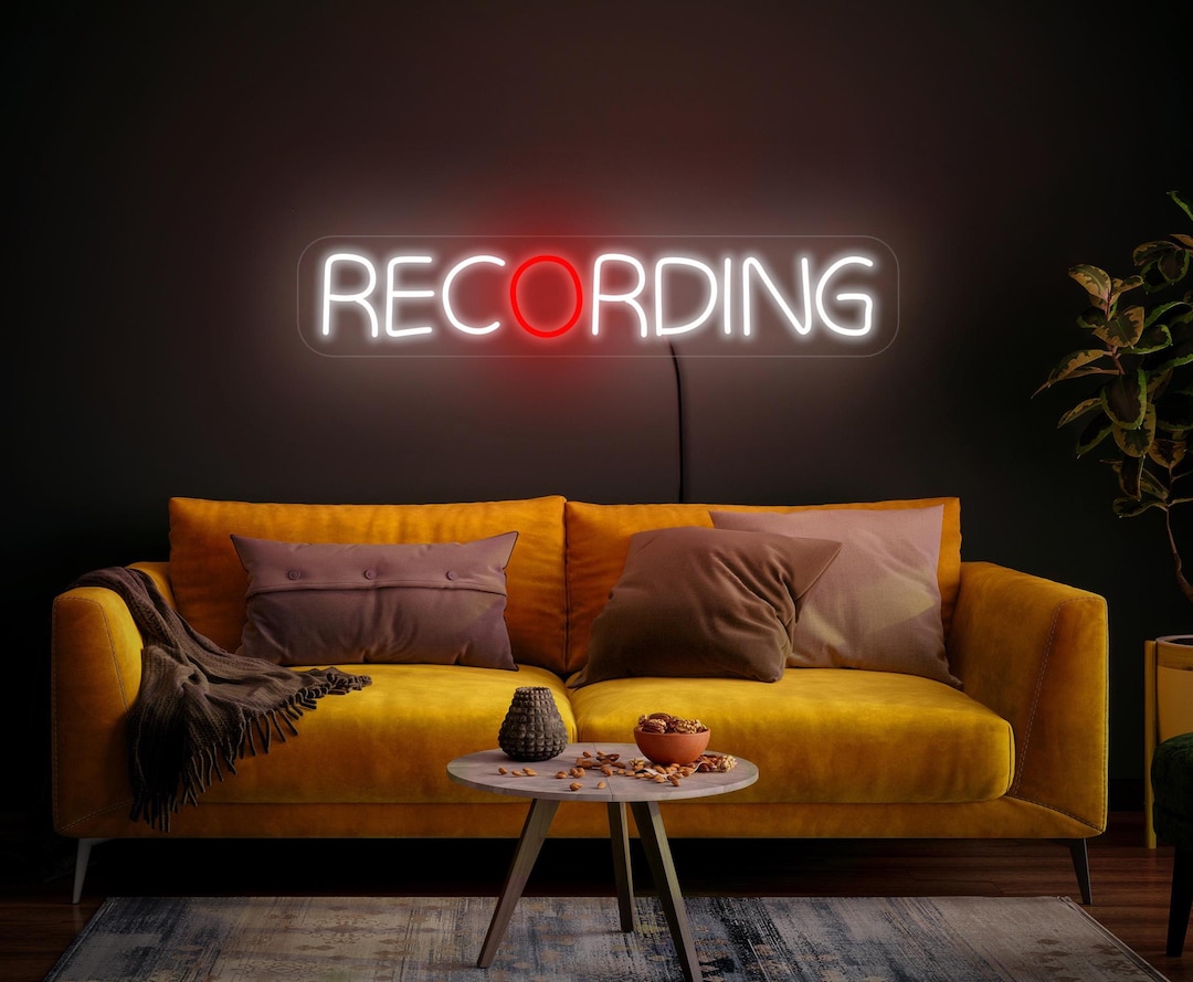 Recording Neon Sign, Recording Studio Sign, Recording Led Sign, Music ...