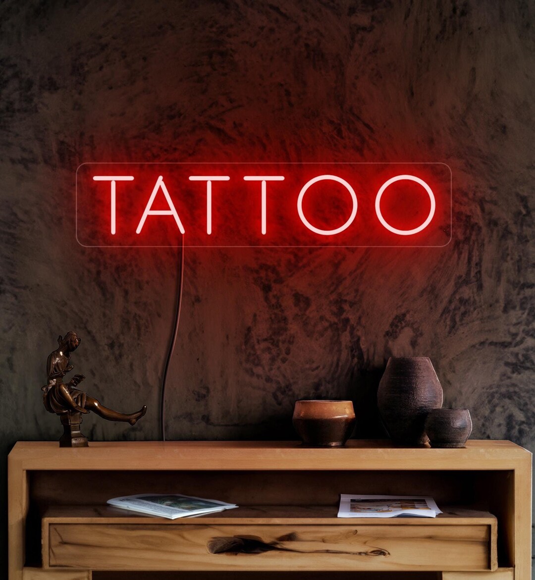 Tattoo Neon Sign, Tattoo Led Sign, Tattoo Studio Sign, Tattoo Light ...