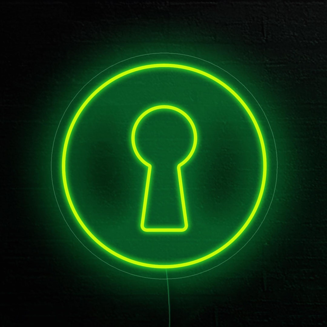 Keyhole Led Sign, Keyhole Neon Sign, Key Hole Sign, Key Shop Sign, Key ...