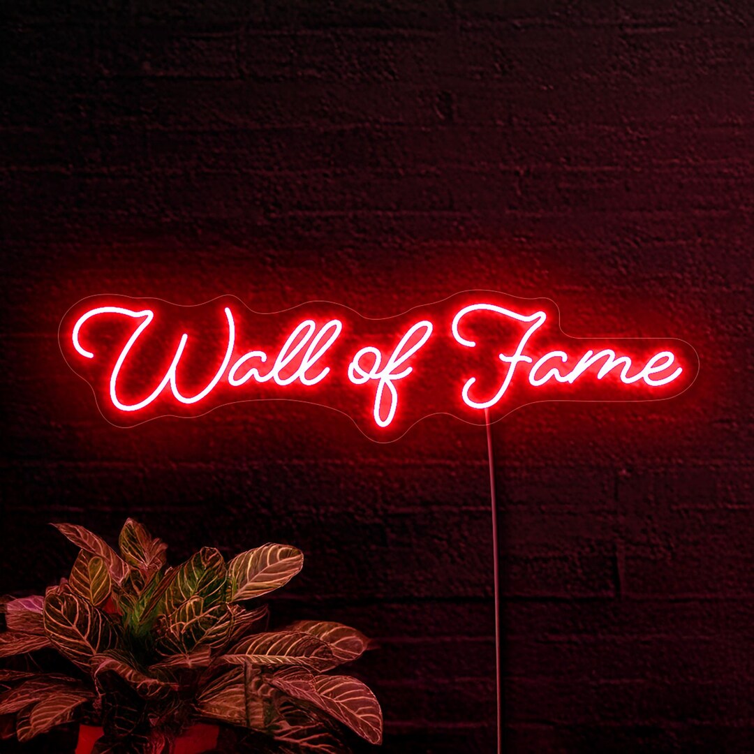 Wall of Fame Neon Sign, Fame Neon Sign, Party Neon Sign, Neon Sign ...