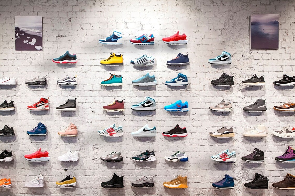 Floating Sneaker Displays Floating Sneaker Shelvesshoe Wall - Etsy