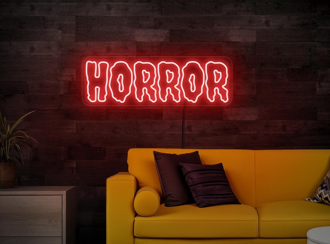Horror Led Sign, Horror Movie Neon Sign, Horror Neon Sign, Gothic Neon ...