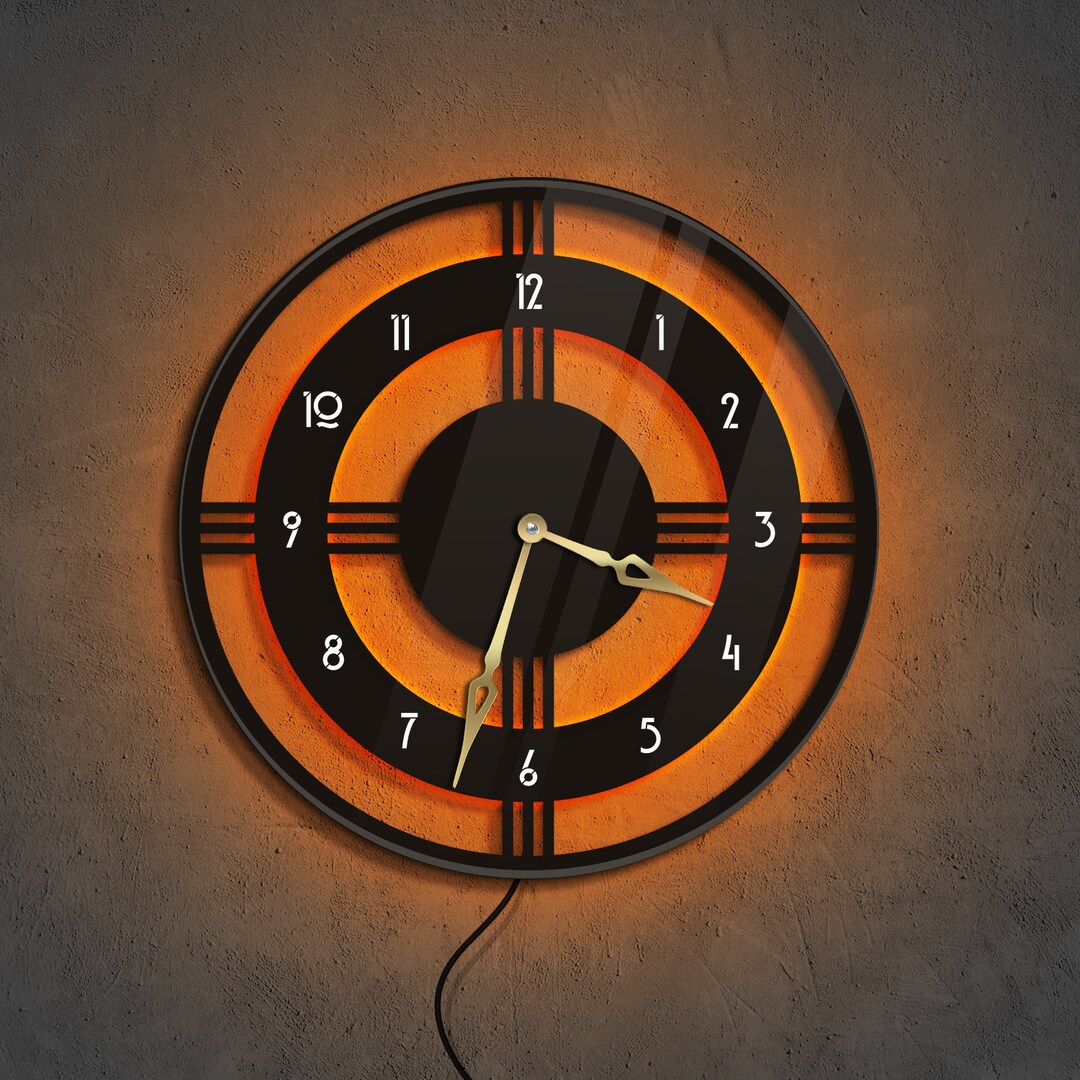 Large Wall Clock Modern, Wall Clock With Numbers, Wall Clock Led ...