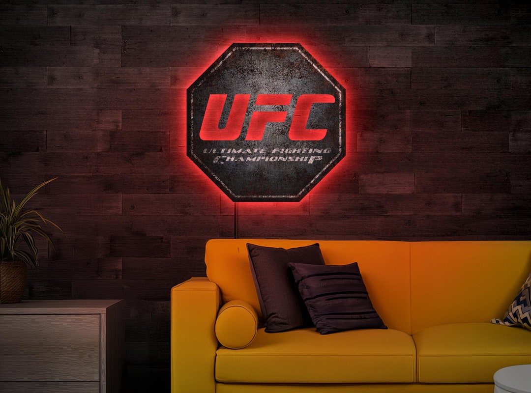 UFC Neon Sign, UFC Led Sign, Ufc Logo, Fighting Neon Sign, Boxing Neon ...