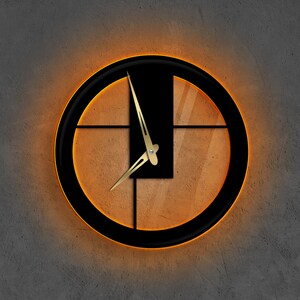 Nordic Wall Clock Neon Wall Clock Led Wall Clock Minimalist - Etsy