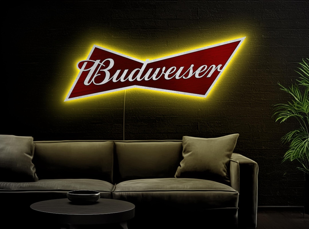 Budweiser Neon Sign, Budweiser Led Sign, Budweiser Logo, Budweiser Gift ...