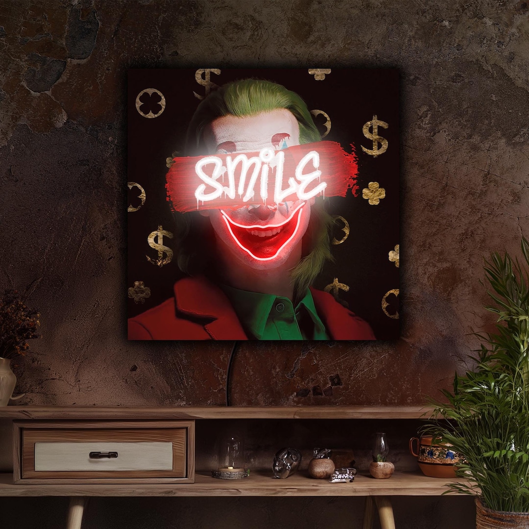 Smile Neon Sign, Joker Led Sign, Joker Neon Sign, Movie Neon Sign ...