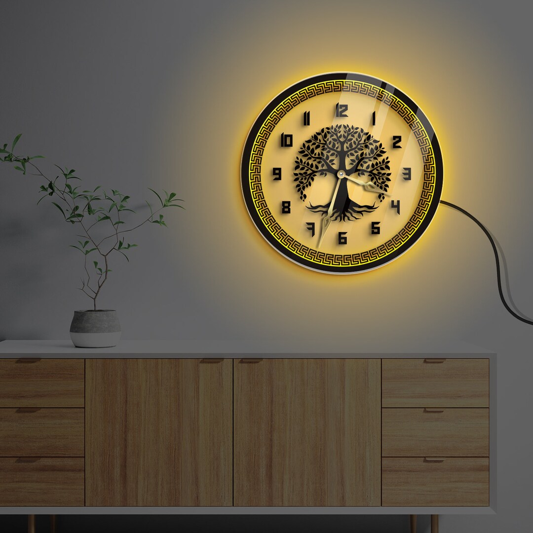 Large Tree of Life Clock, Living Room Wall Clocks With Numbers, Tree of ...