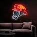 Firefighter Helmet Neon Sign, Firefighter Led Sign, Firefighter Artwork ...