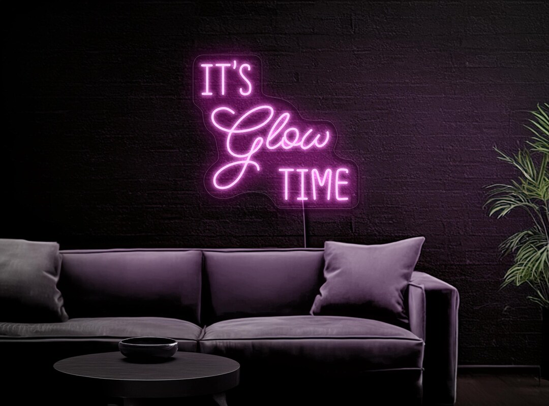 It's Glow Time Neon Sign, Beauty Neon Sign, Beauty Salon Led Sign ...