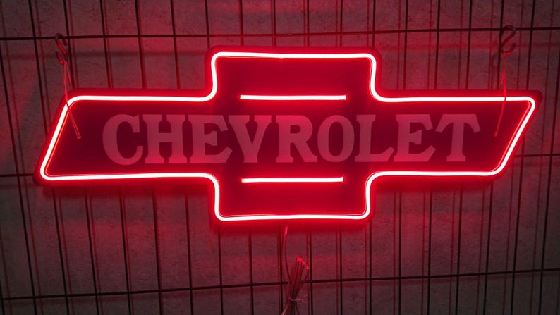 Chevrolet Neon Sign, Chevrolet Led Sign, Chevrolet Logo, Chevrolet Gift ...