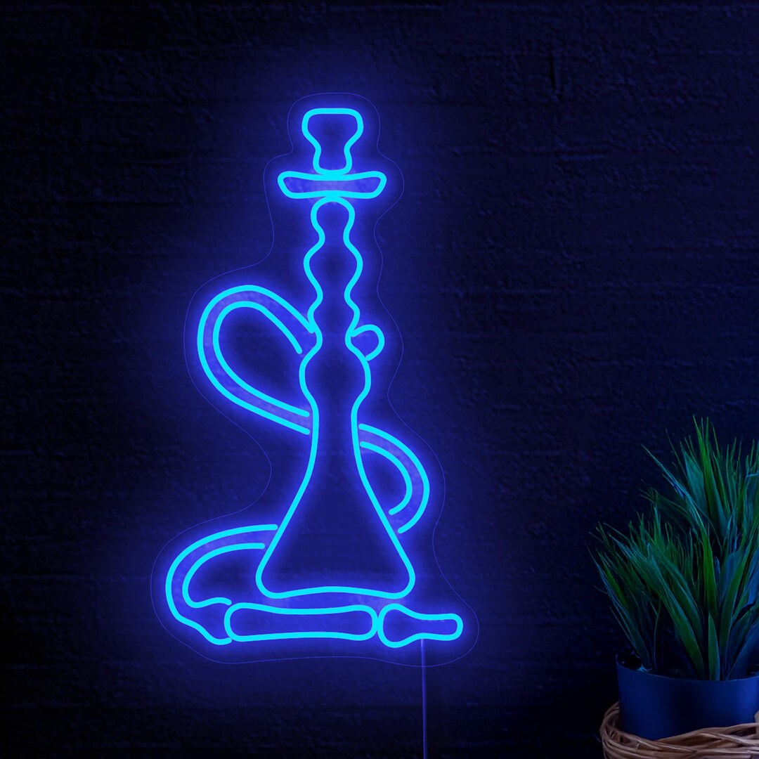 Hookah Neon Sign, Shisha Neon Sign, Hookah Led Sign, Smoker Neon Sign ...