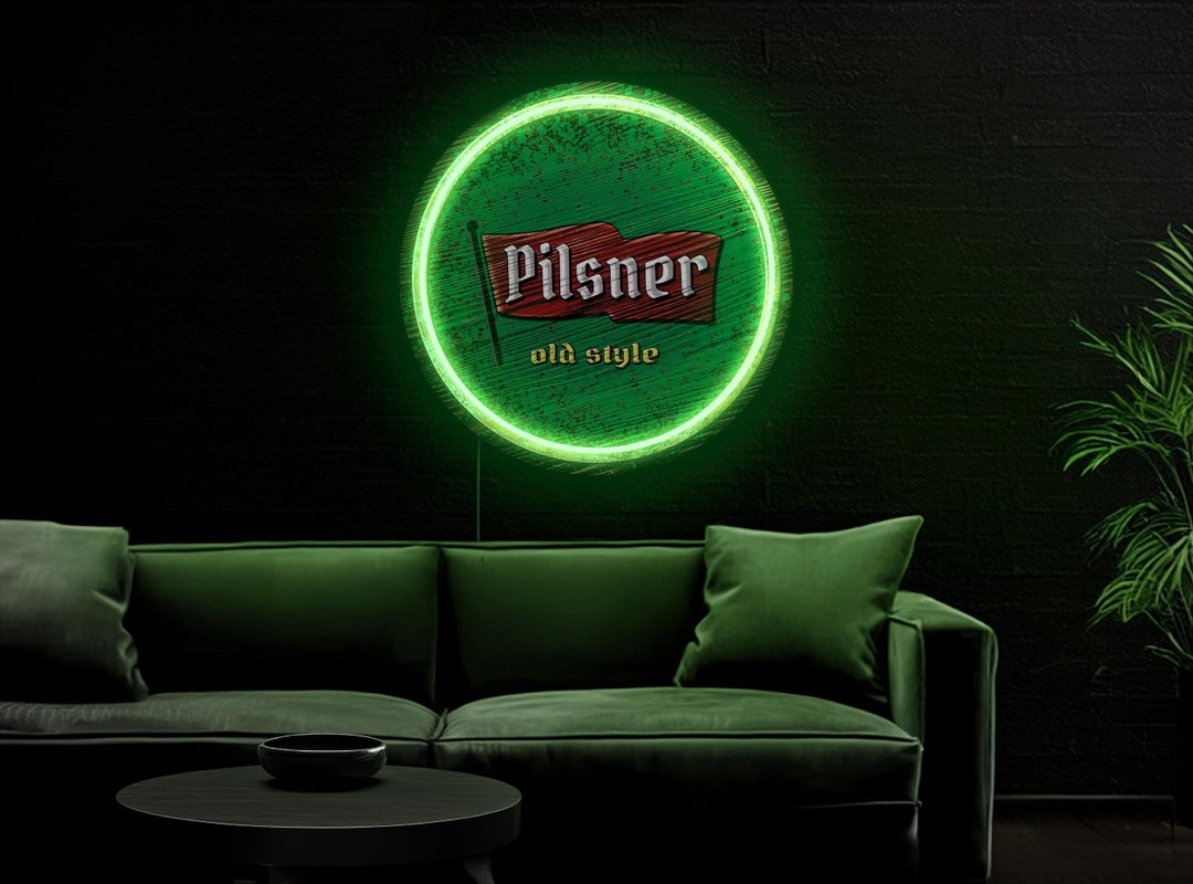 Pilsner Led Sign, Pilsner Logo Lighted, Pilsner Old Style Sign, Pilsner ...