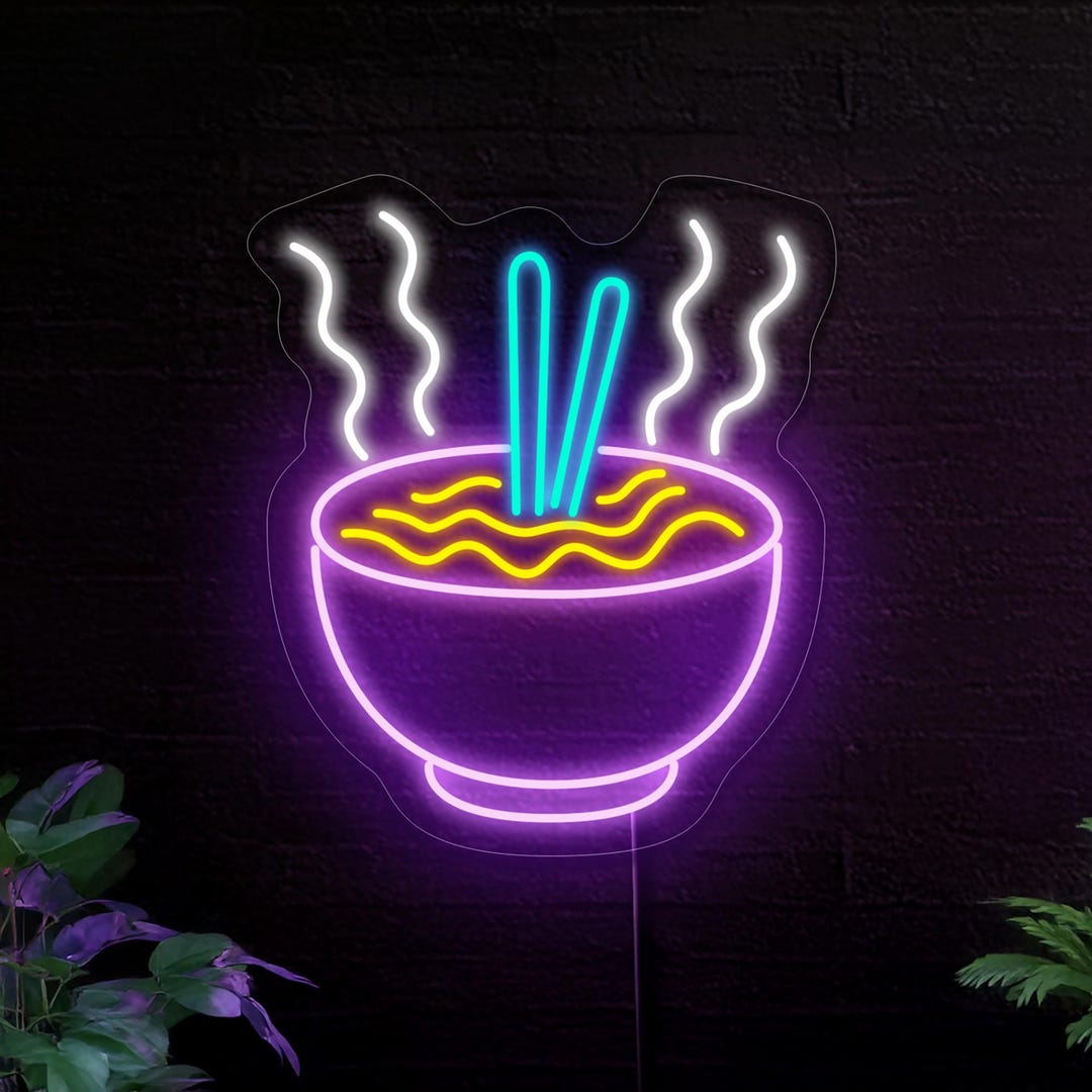 Ramen Neon Sign, Ramen Led Sign, Ramen Bowl Sign, Noodles Neon Sign ...