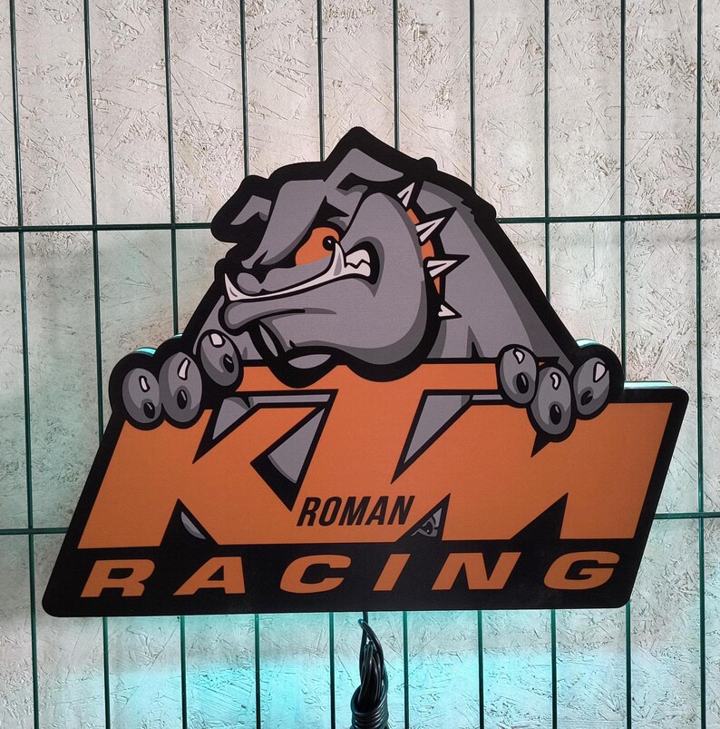 KTM Neon Sign, KTM Racing Sign, KTM Logo, Motorcycle Neon Sign, Ktm Led ...