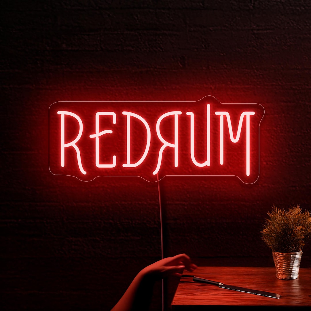 Redrum Neon Sign, Murder Neon Sign, Redrum Led Sign, Horror Movie Neon ...