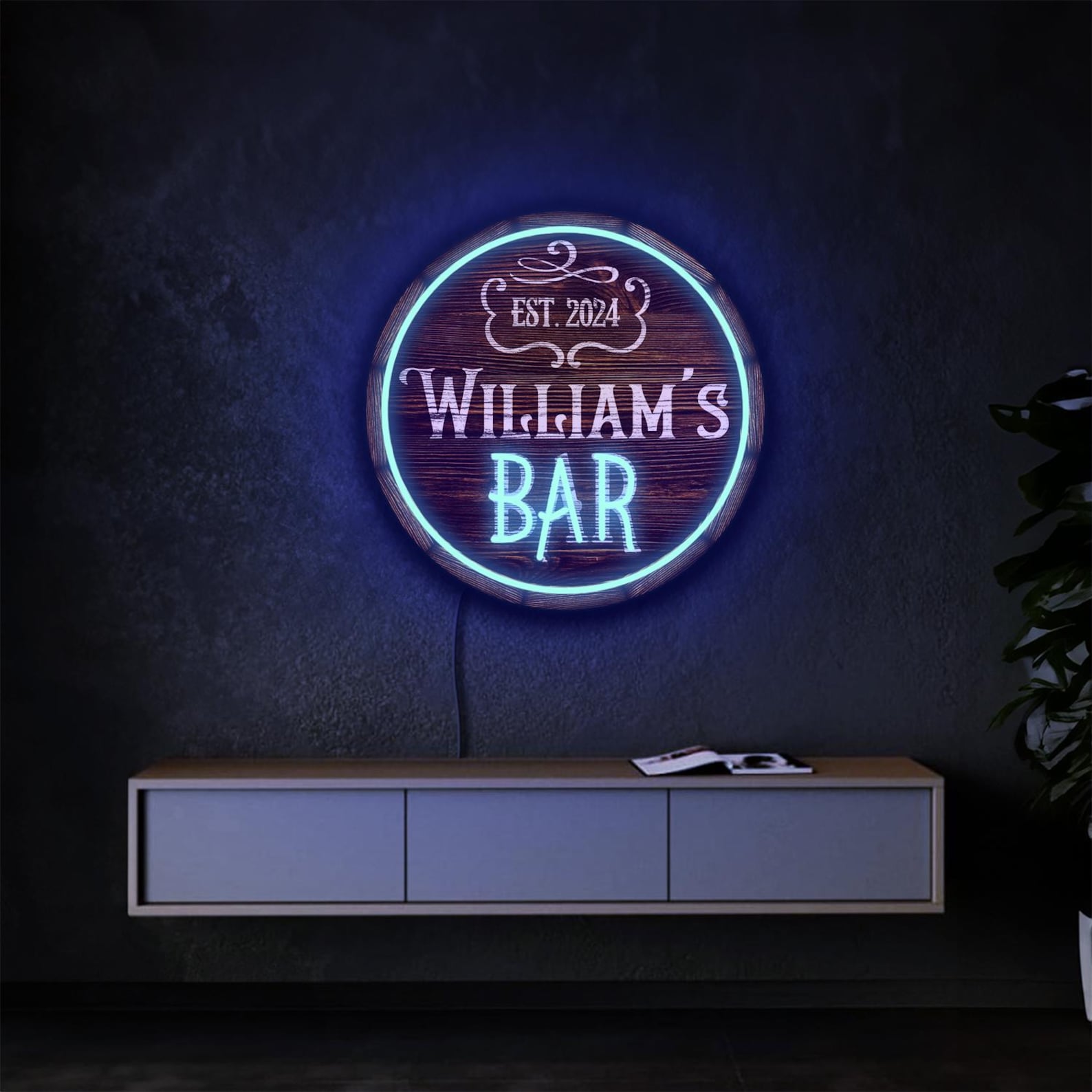 Bar Neon Sign, Custom Bar Sign, Personalized Bar Sign, Bar Name Sign ...
