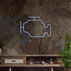 Check Engine Neon Sign, Check Engine Led Sign, Engine Neon Sign, Garage ...