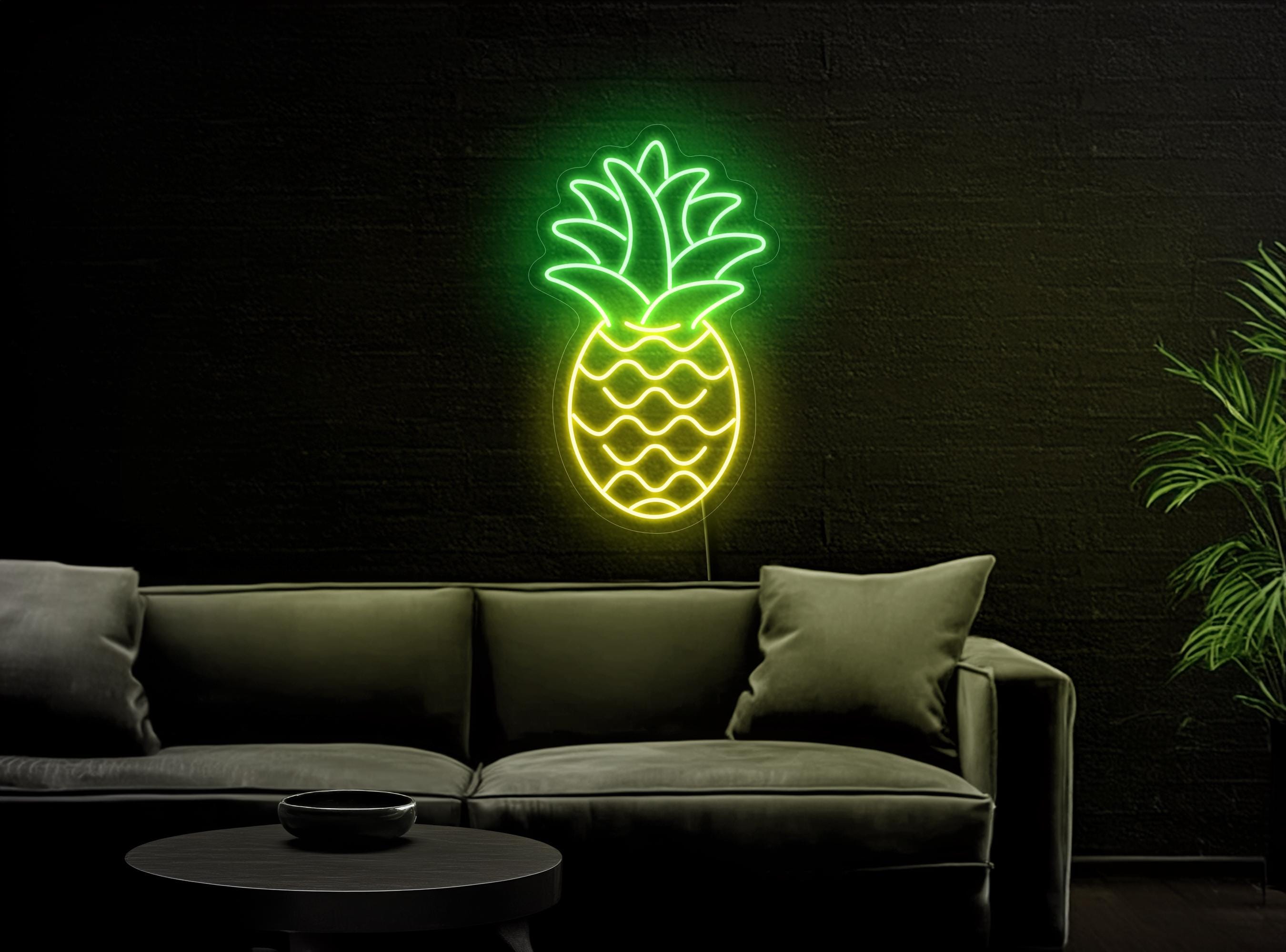 Pineapple Neon Sign, Pineapple Led Sign, Fruit Neon Sign, Neon Sign ...