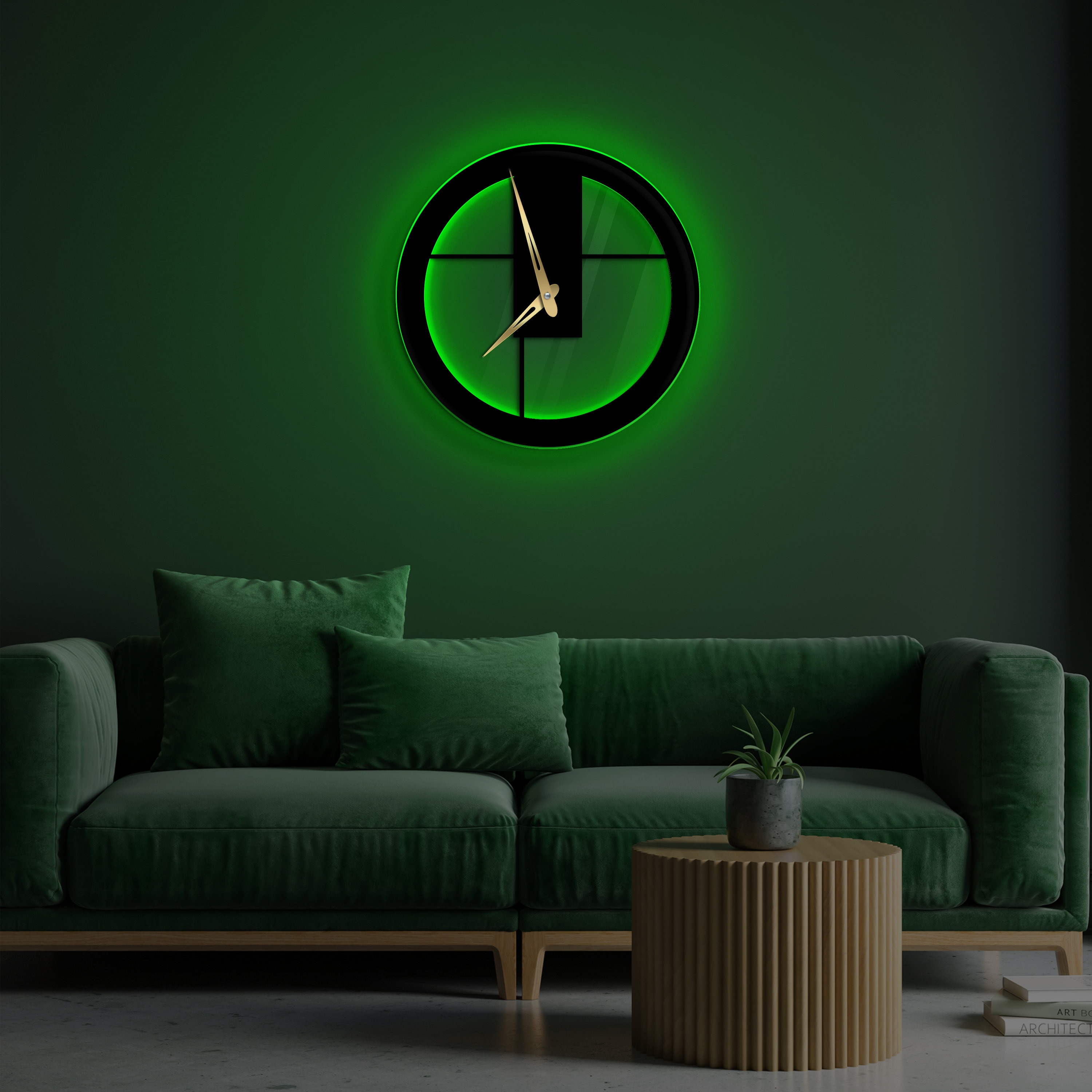 Nordic Wall Clock Neon Wall Clock Led Wall Clock Minimalist - Etsy