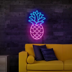 Pineapple Neon Sign, Pineapple Led Sign, Fruit Neon Sign, Neon Sign ...