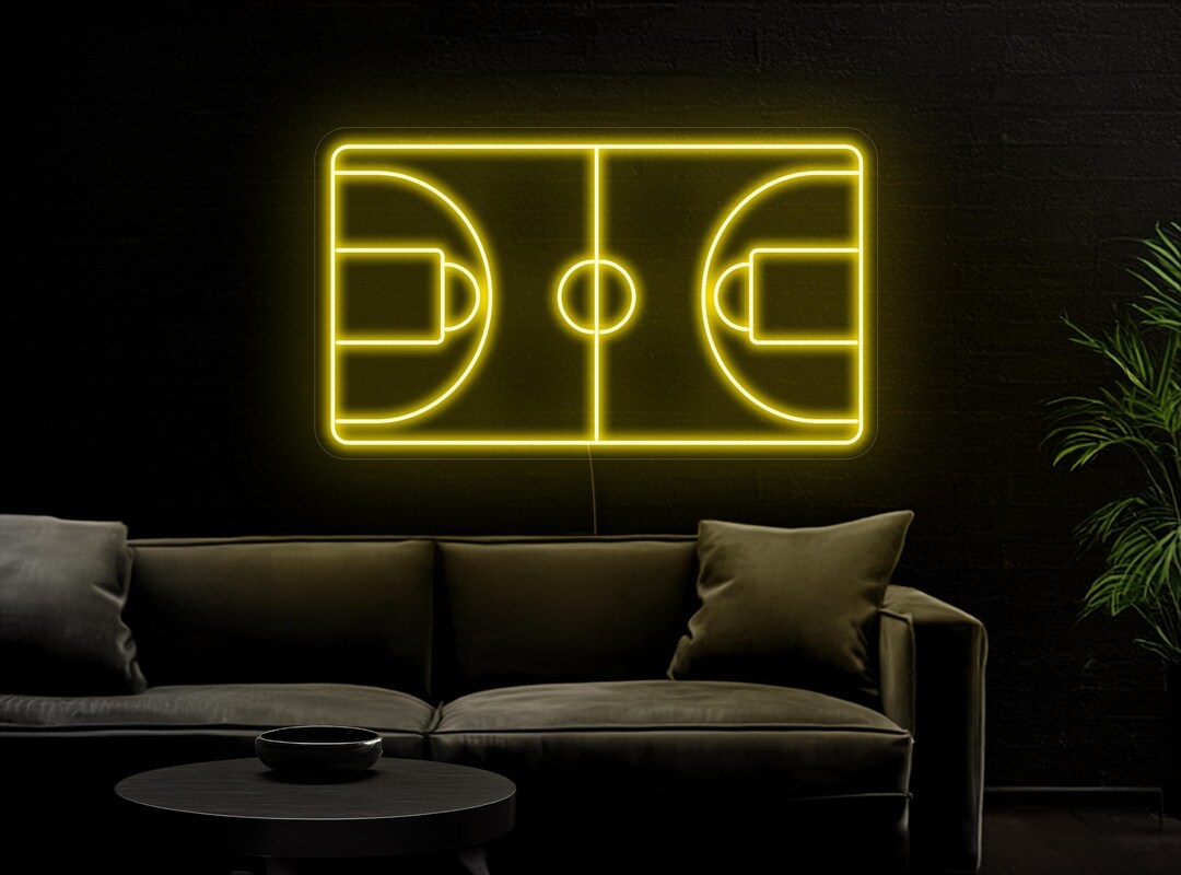 Basketball Neon Sign, Basketball Court Sign, Basketball Field Sign ...