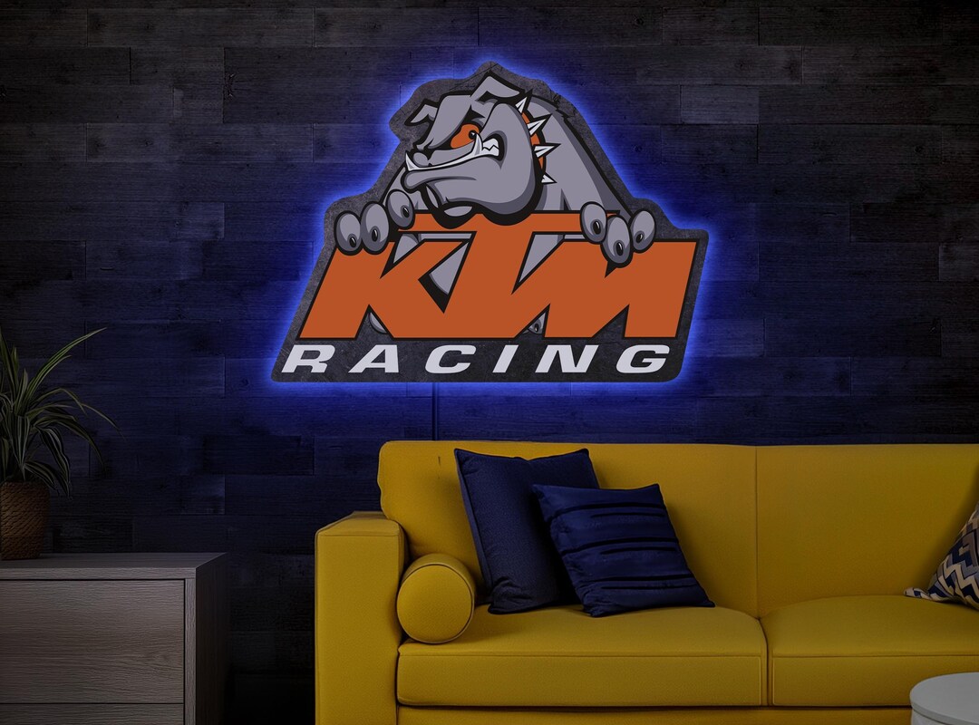 KTM Racing Neon Sign, KTM Logo, Motorcycle Neon Sign, KTM Neon Sign ...