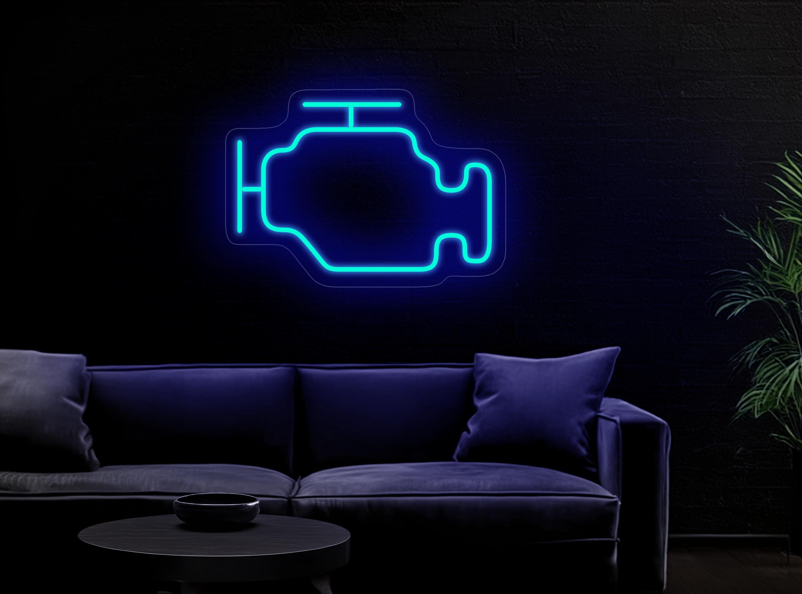 Check Engine Neon Sign, Check Engine Led Sign, Engine Neon Sign, Garage ...