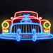 Retro Car Neon Sign, Car Neon Sign, Vintage Car Led Sign, Car Lover ...